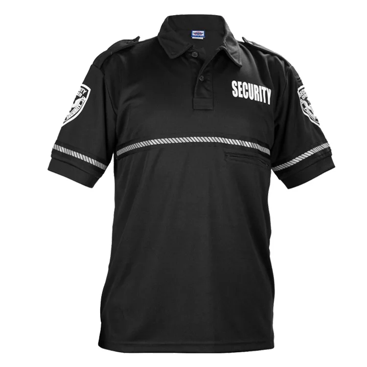 Custom Security Guard Official HI VIS Polo Shirt Reflective Uniforms ...