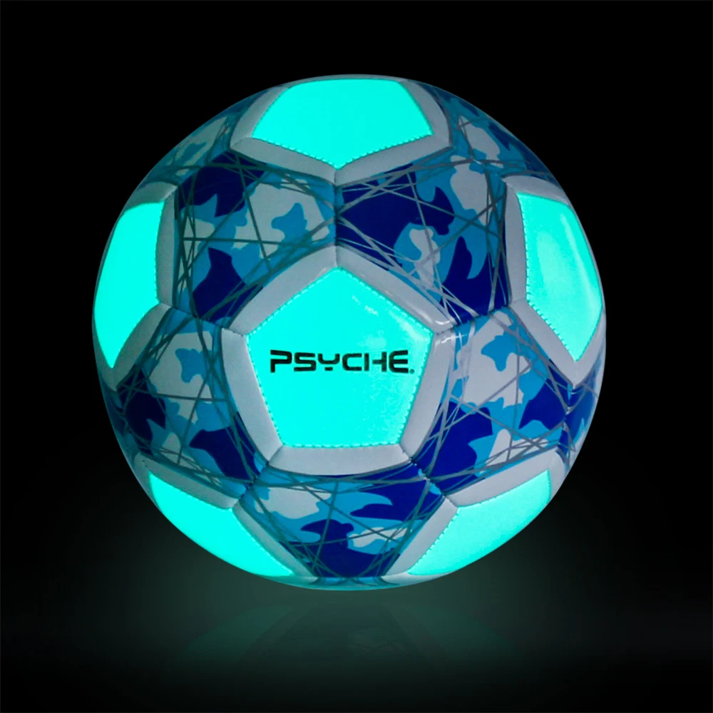 PSYCHE Custom logo Football Glow in the Dark Soccer Ball High Quality ...