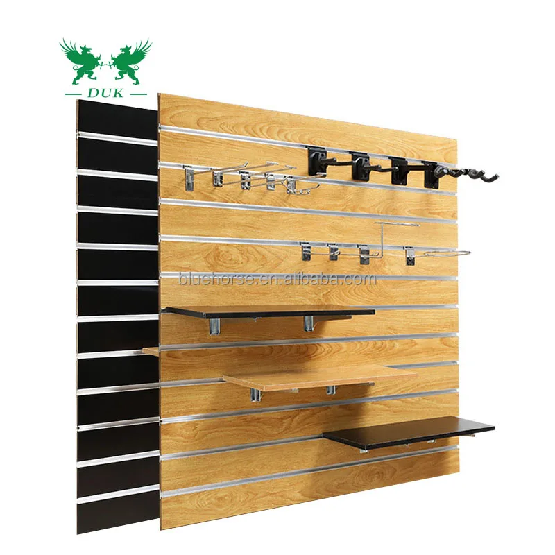 Wood Mdf Board Slatwall Panel Slat Wall With groove Melamine Slotted ...