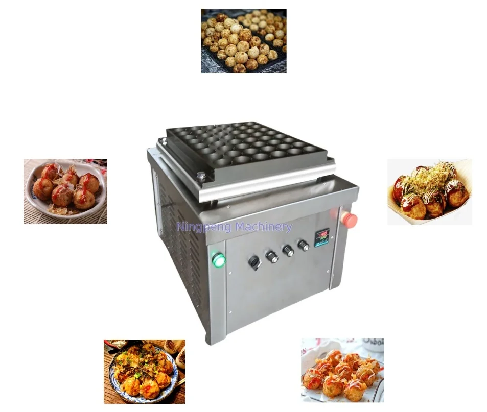 NP Brand Automatic Japanese Gas Takoyaki Maker Octopus Balls Machine ...