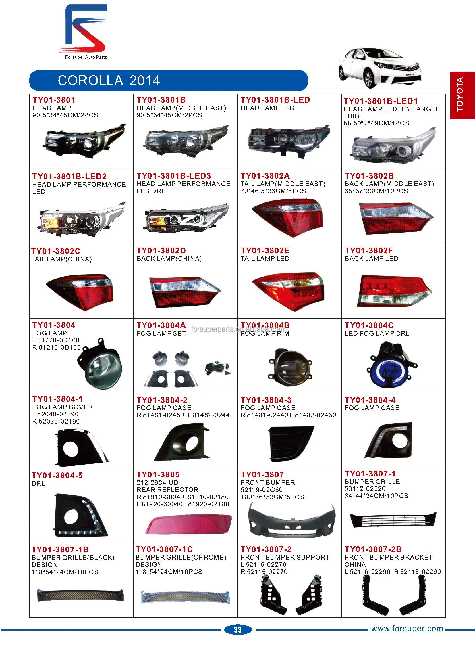 Inner Fender For Toyota Corolla 2014 Inner Liner 53876-05600 53876 ...