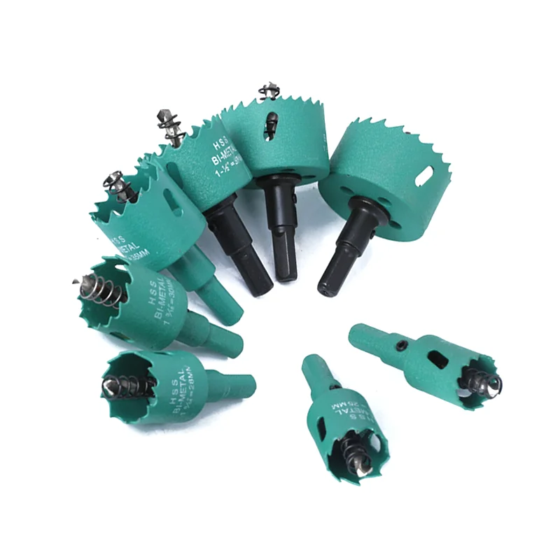 9pcs Hole Saw Set 19-51mm Bi-metal Hole Saw Kit With Heavy Duty Hole ...