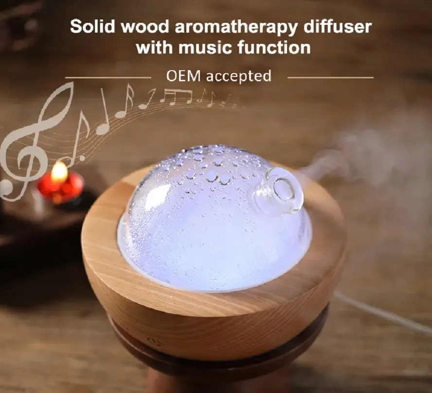 Home Appliance Natural Luxury Glass Aroma Diffused Elegant Ultrasonic ...