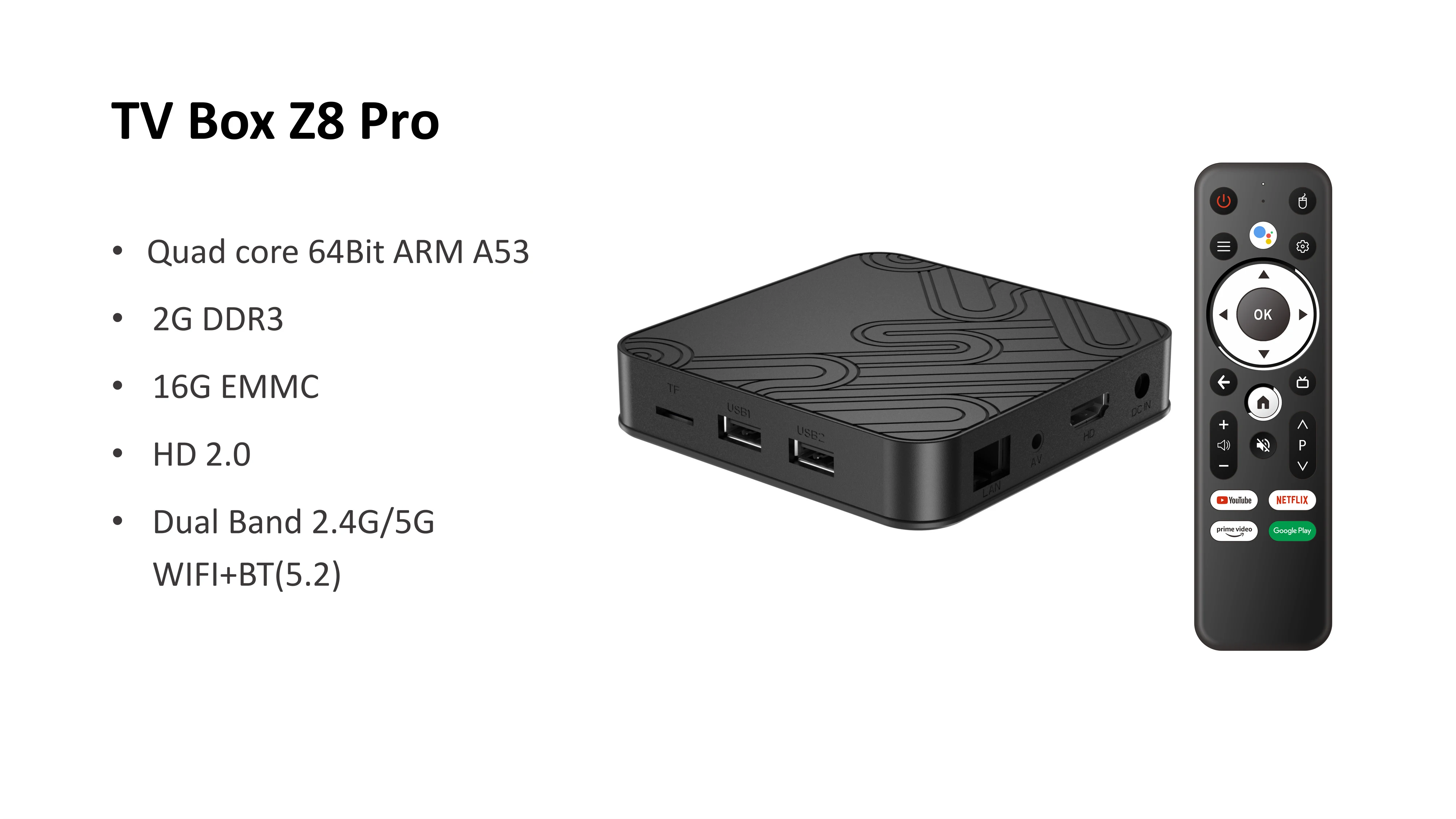 Z8 Pro 4K ATV Box - Android 12 Media Player with Voice Control
