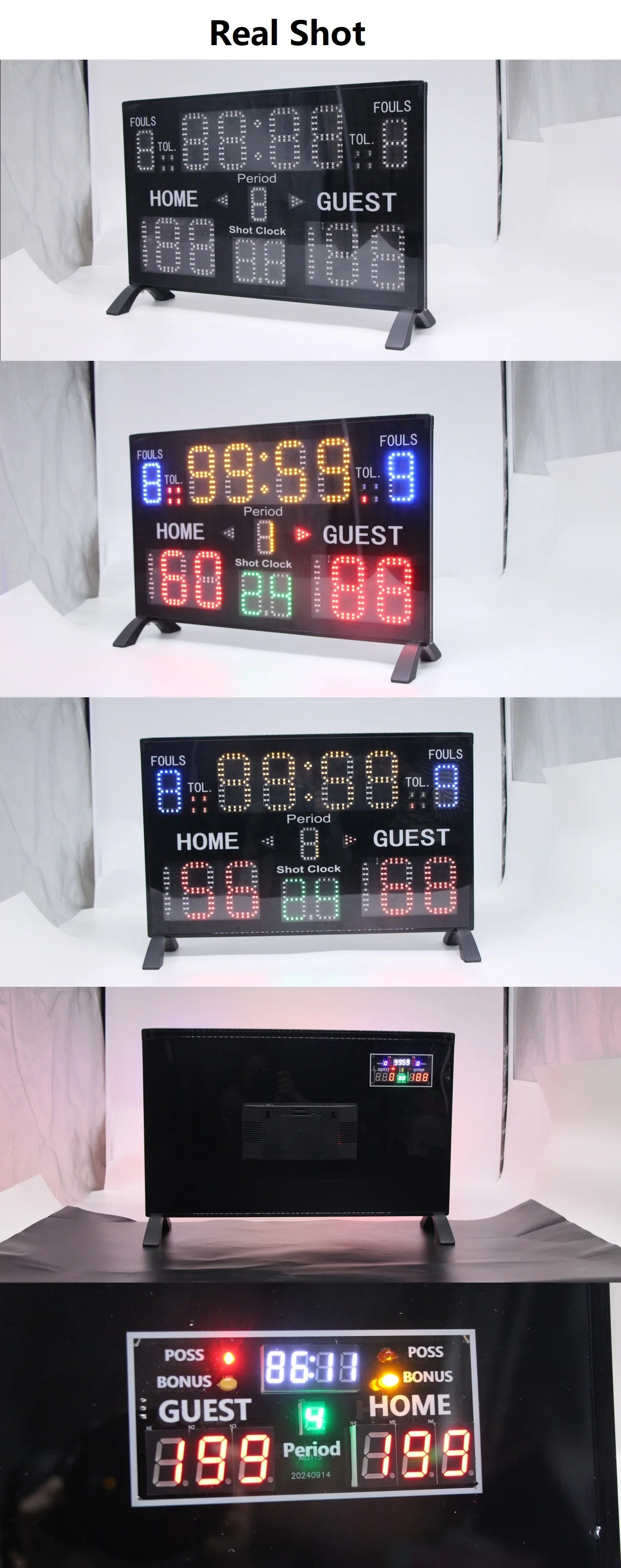 Double Screen Scoring Display - Portable LED Scoreboard