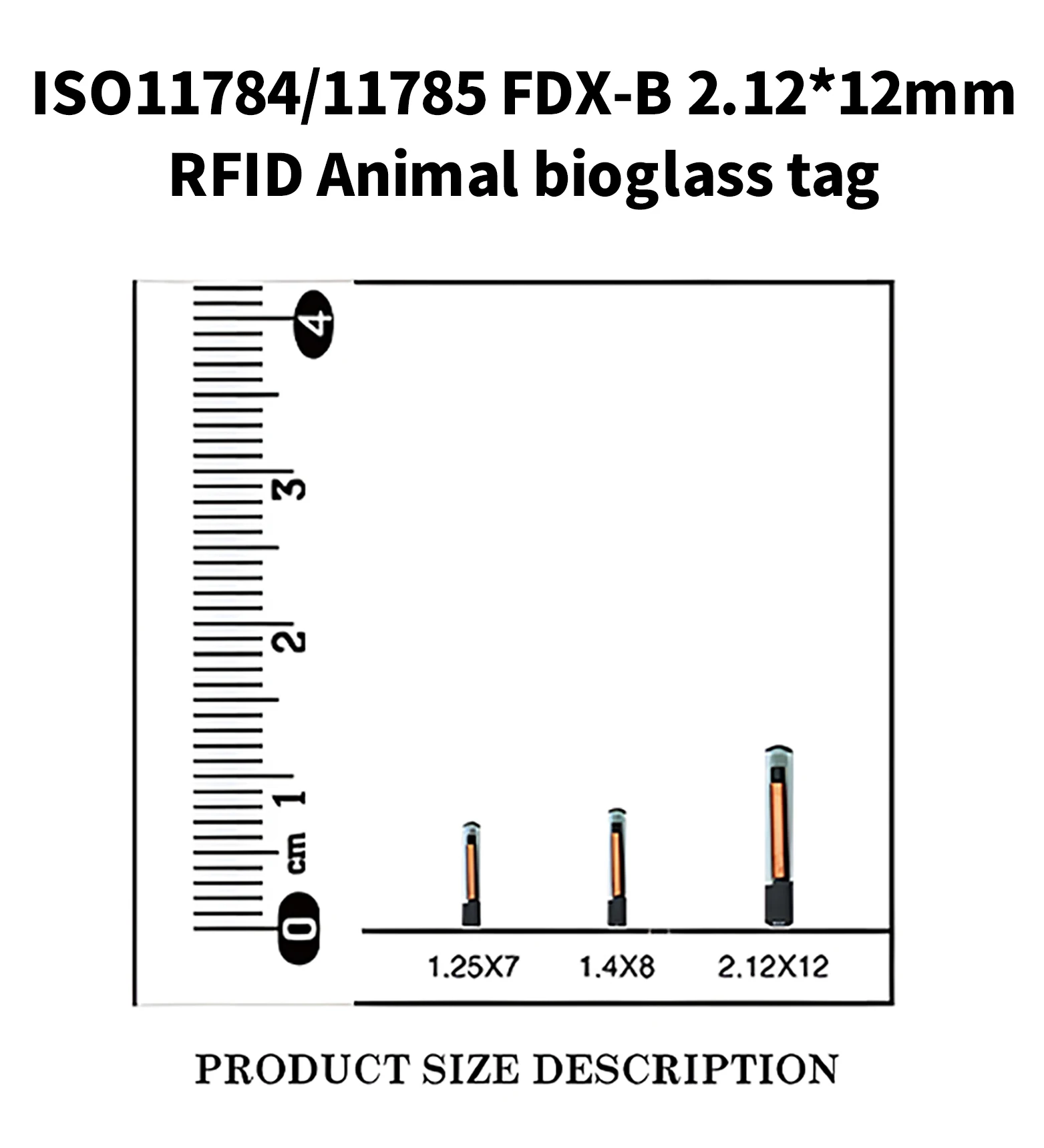 FDX-B 15-Digit EM4305 RFID Transponder Mini Tag Animal ID Pet Microchip ...