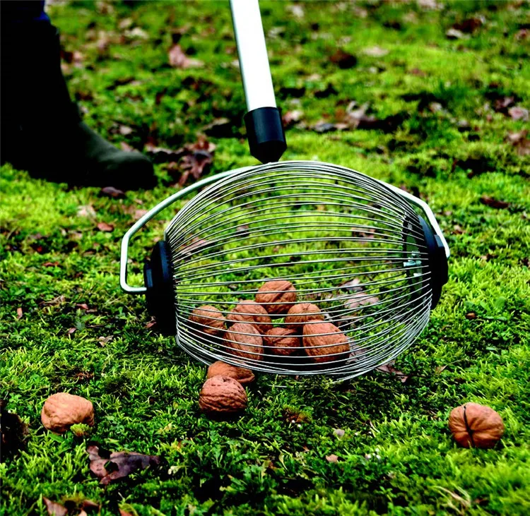 Telescopic Rod Rolling Fruit Nut Picker Roller Collector Garden Tool ...