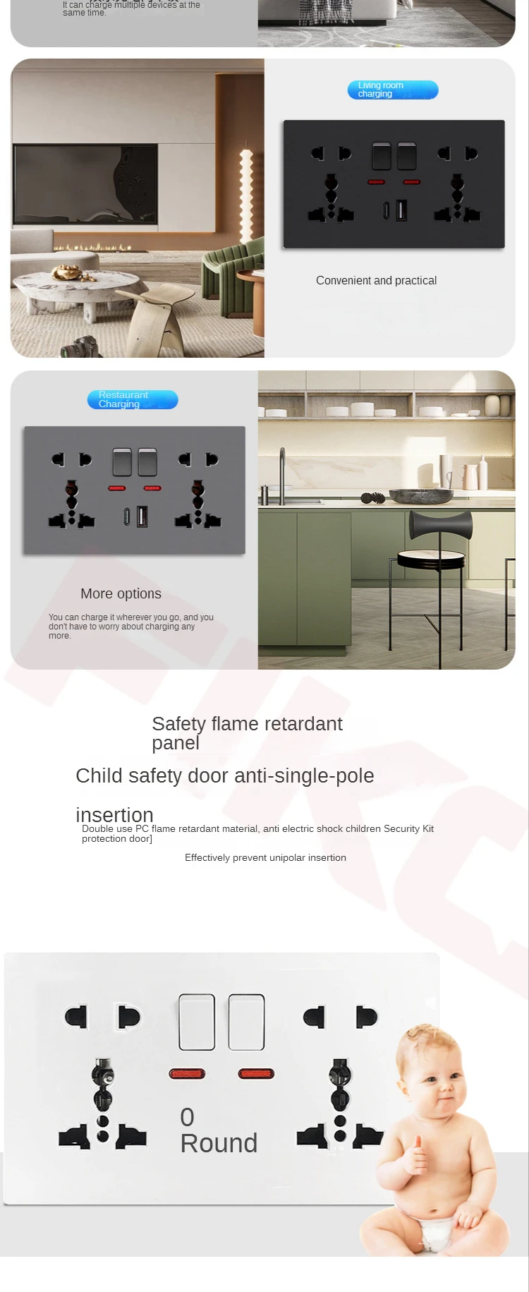 18W Fast Type C Wall Power Outlet - Smart Charging Adapter