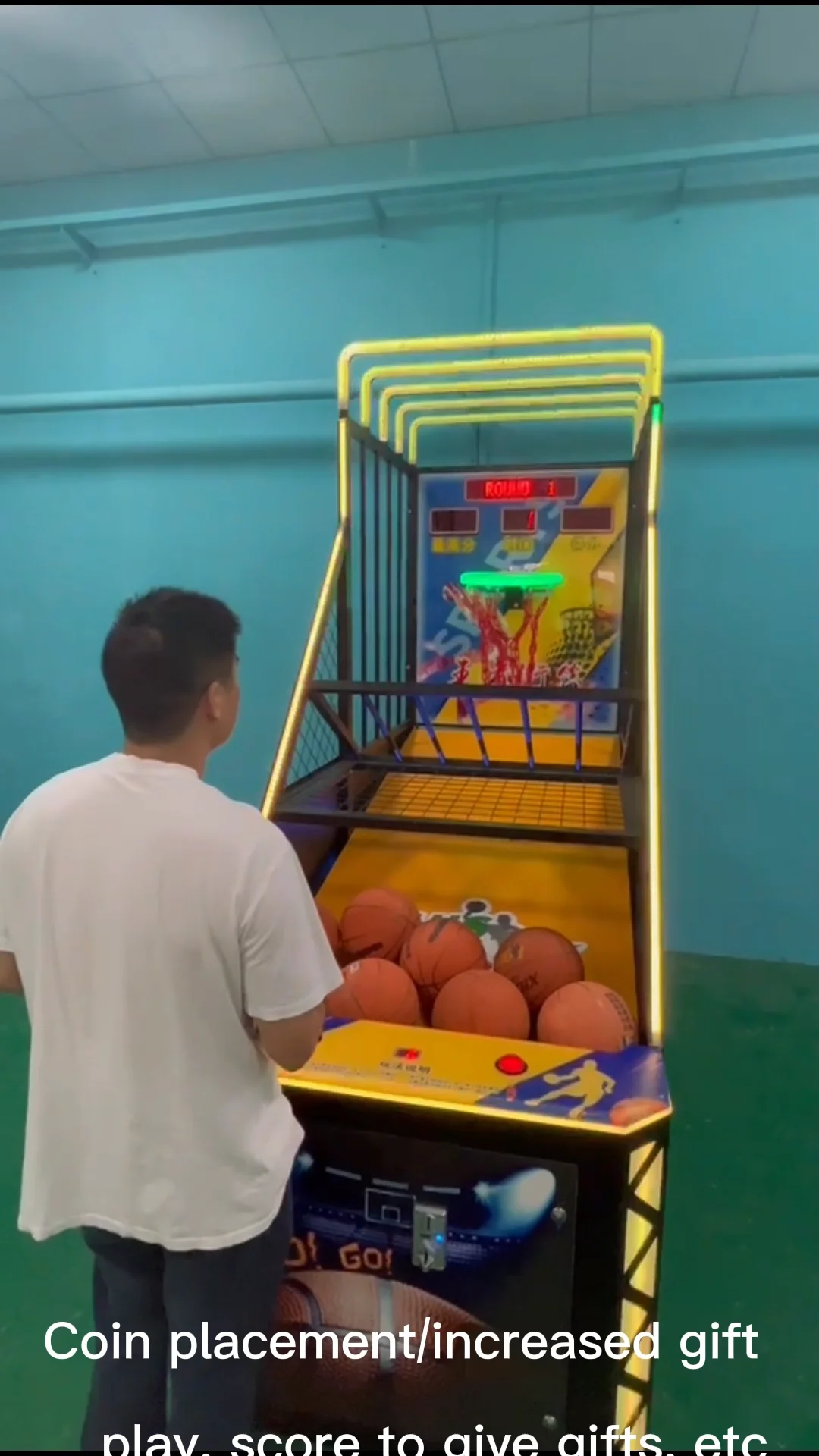 New Design Luxury Trendy Basketball Euqiment Coin Operated Arcade Shoot ...