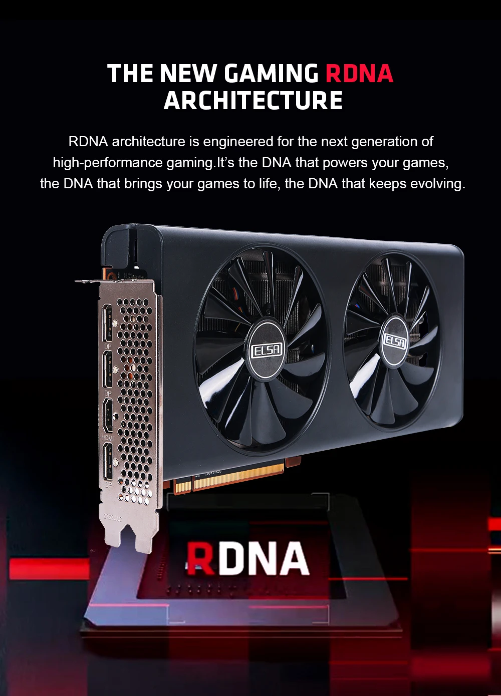 Elsa New 256bit 8gb Rx5700xt Carte Graphique Externe Ddr6 Amd Radeon Rx ...