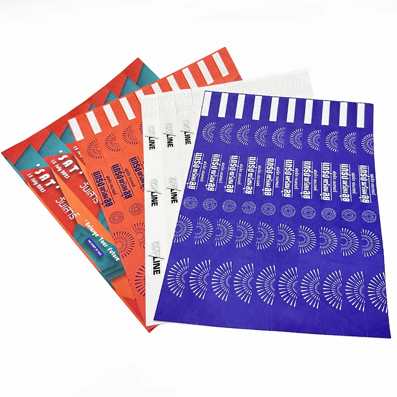 Customizable Logo Tyvek Wristbands - Waterproof & Durable