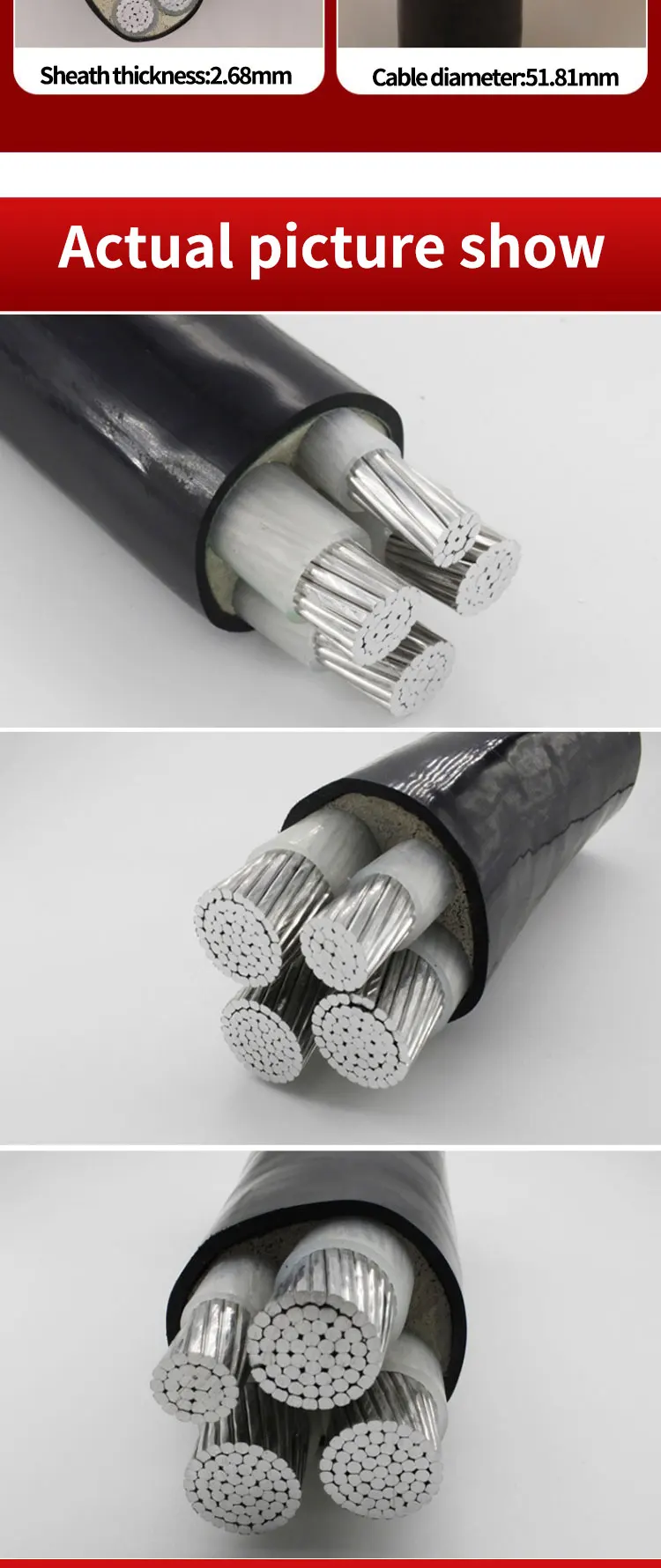 Jklyj Single-core Aluminum Cable Wire 16mm2 25mm2 35mm2 50mm2 -500mm2 ...