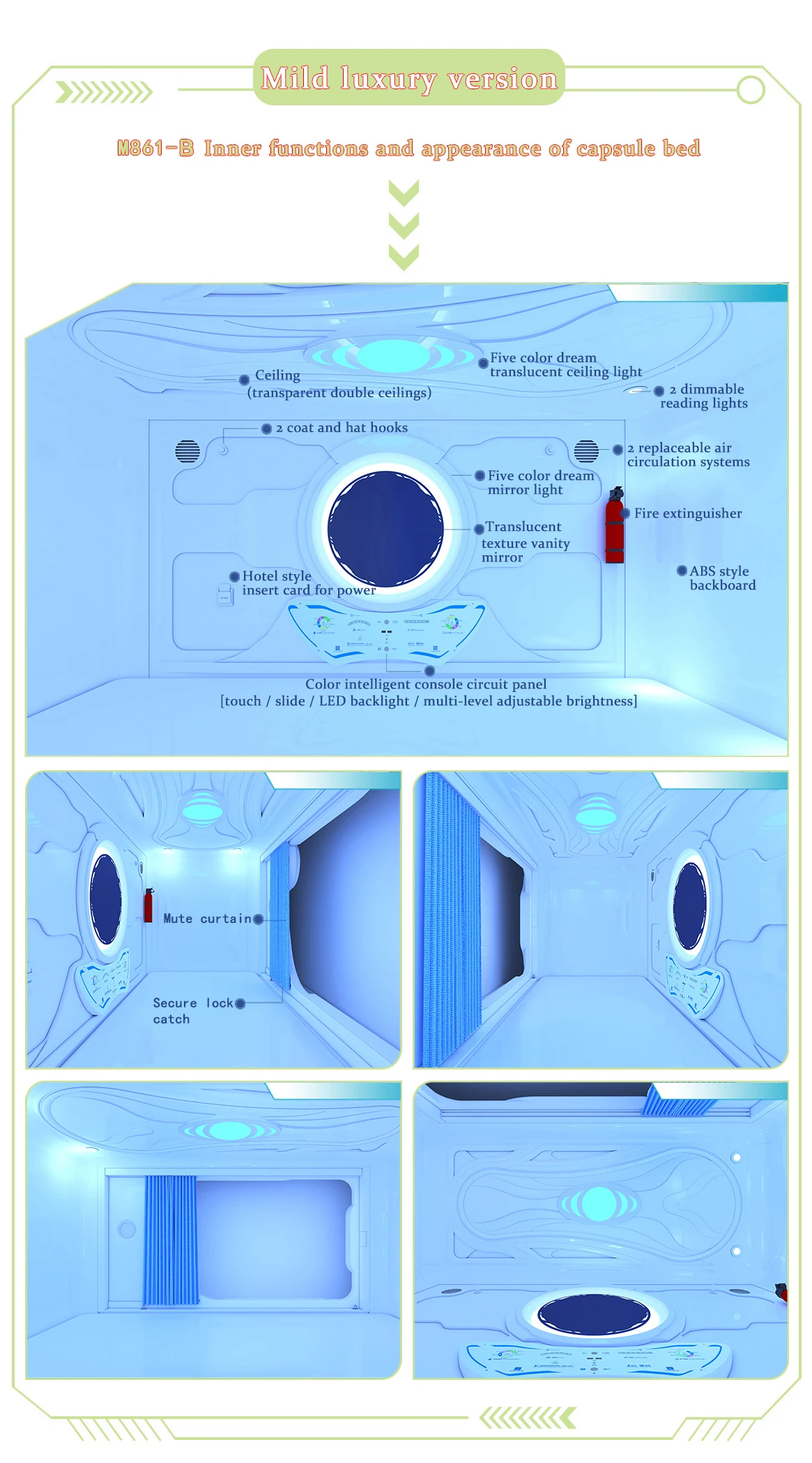 Hotel Bunk Bed Capsule - Soundproof & Durable Sleeping Pods