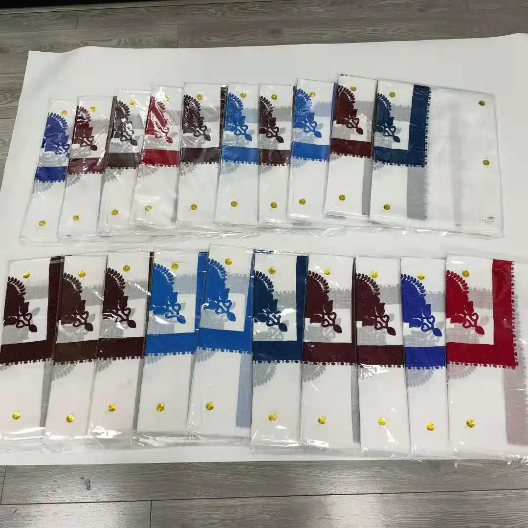 Men's Large Arab Shemagh Headscarf with Embroidery Hijab