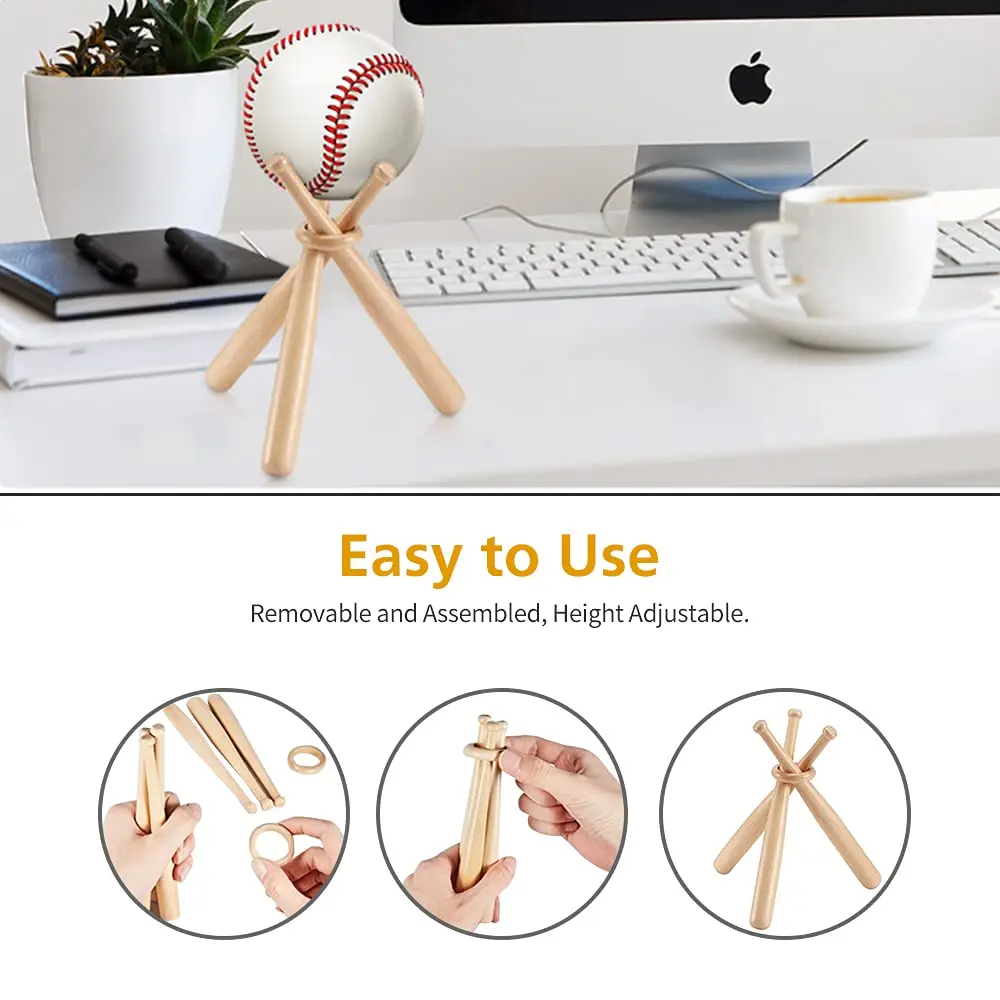 Display Wooden Baseball Bat Display Mini Baseball Bat Racks Stand ...