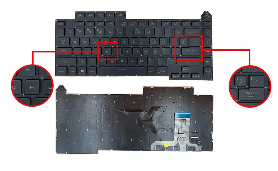 Gateron Backlit Mechanical Keyboard for ASUS Zenbook Pro 14 Duo UX8402 ...