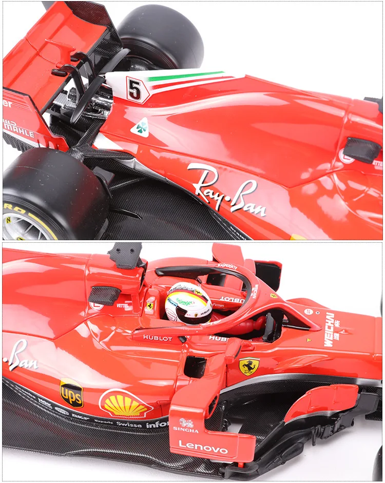 1: 18 Car Models Scale Simulation Collection Diecast Toy Formula Sf71h ...