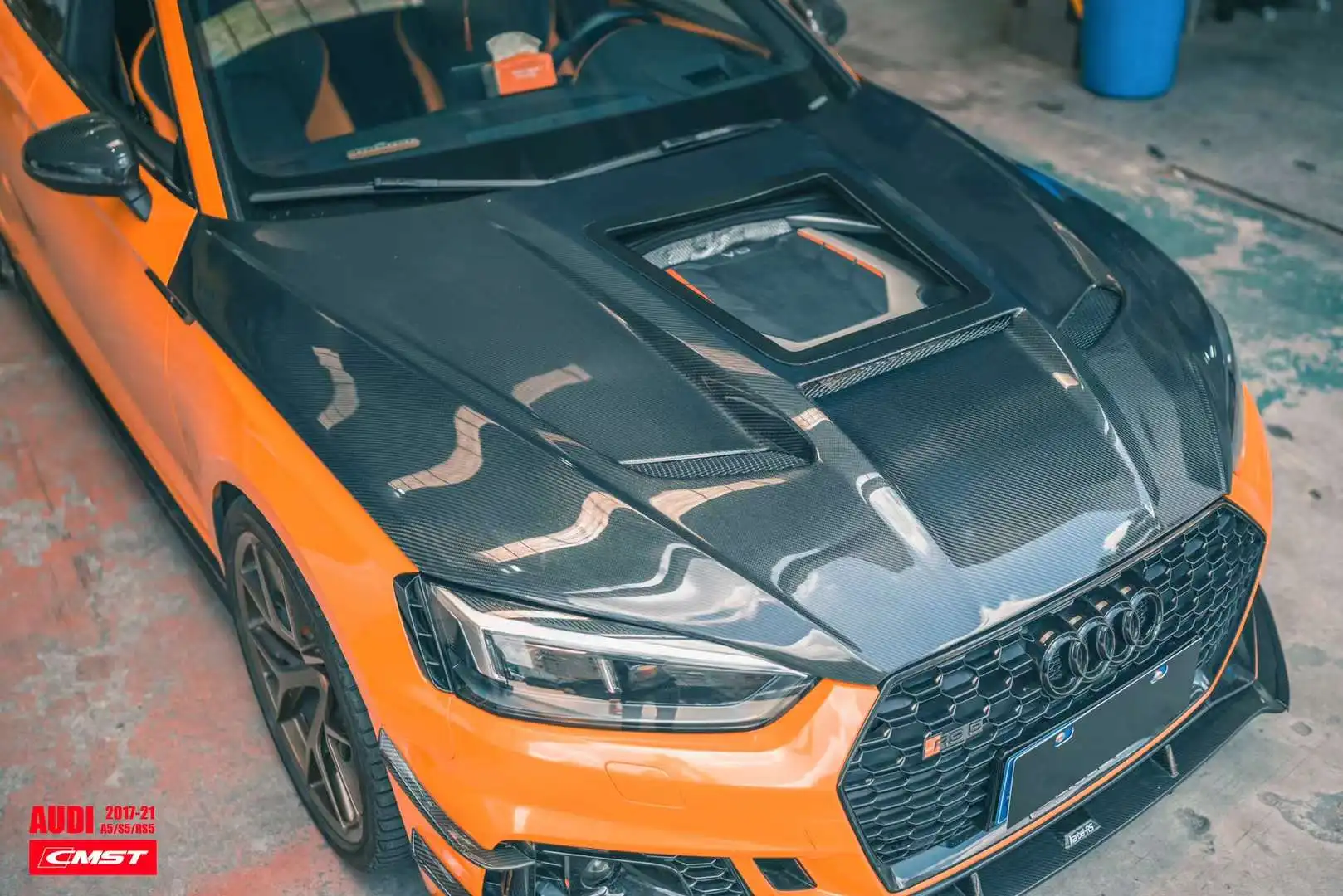 Audi A5 S5 RS5 2017+ Carbon Fiber Hood Body Kit CMST Style