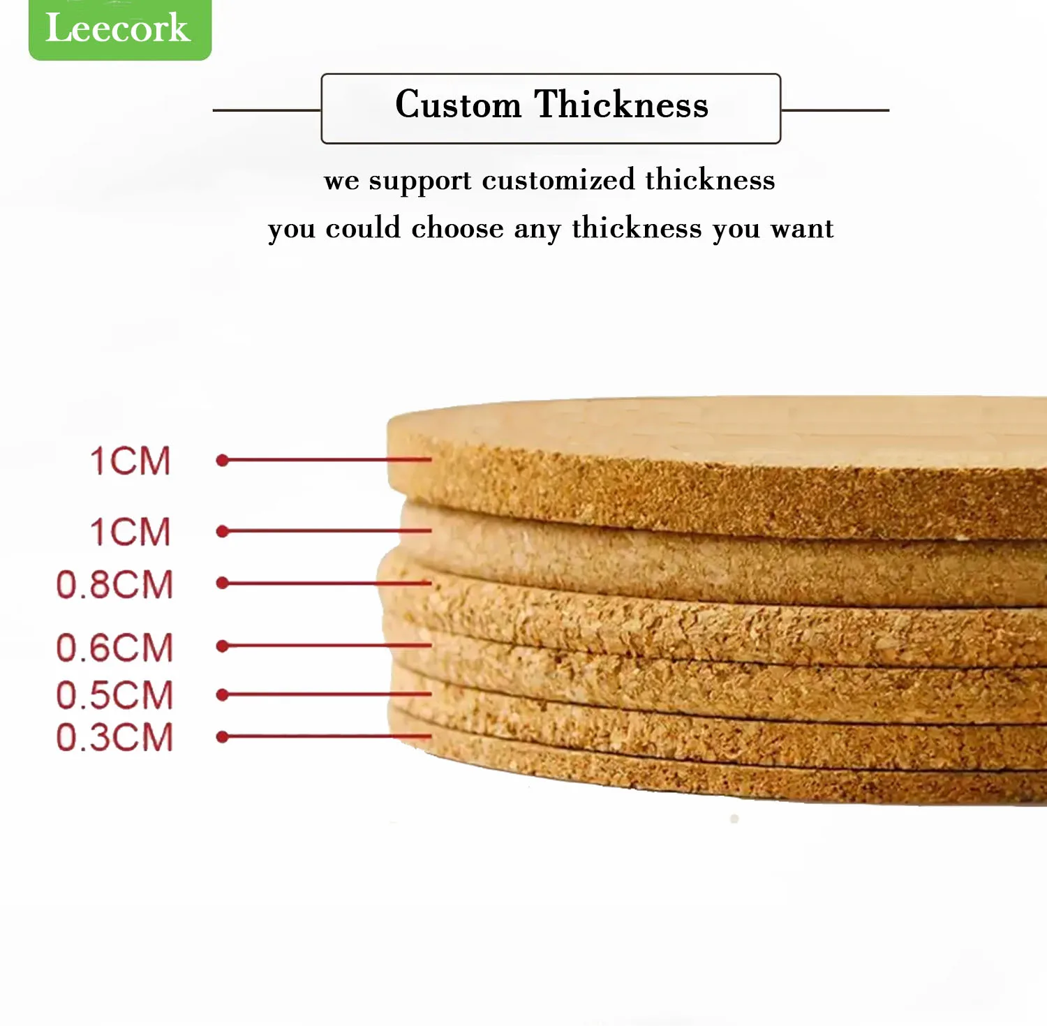 LEECORK Sublimation Cork Placemats and Coasters Eco Friendly Round Cork ...