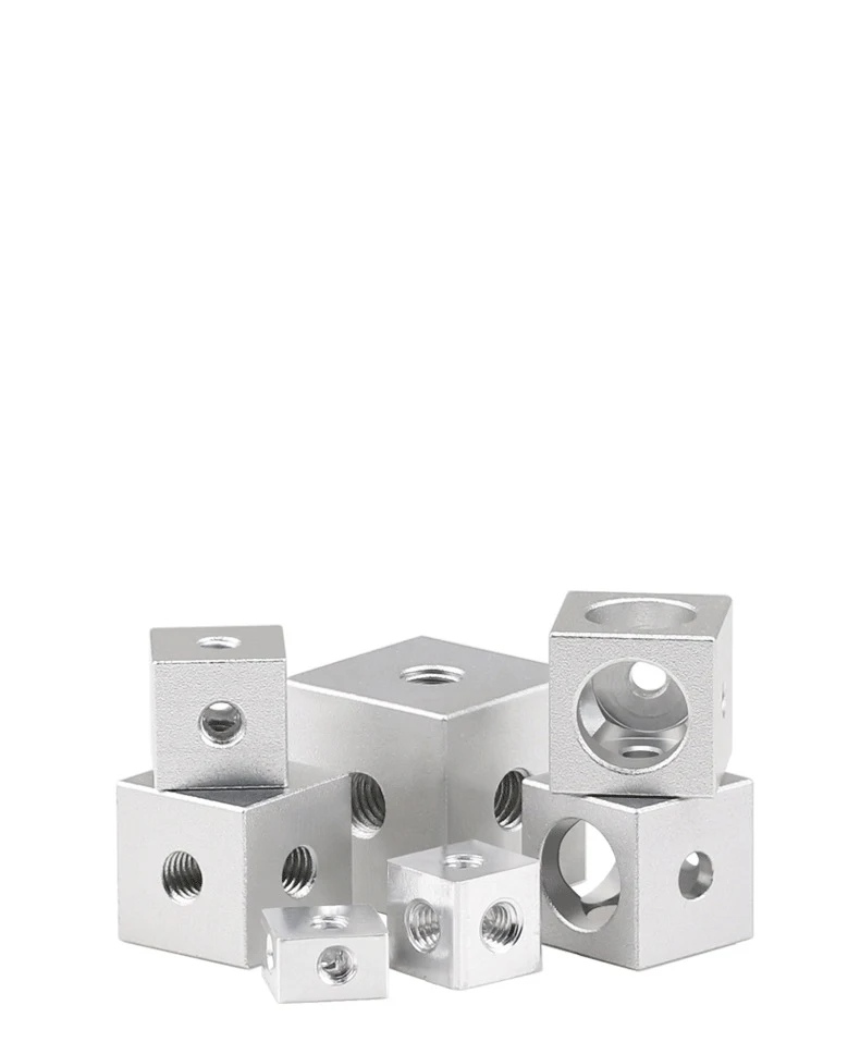 Silver Corner Bracket Aclidinium Cube For With Screws 6mm 3mm Slot ...