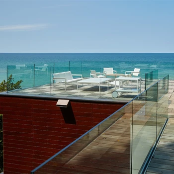 Aluminum U Channel Glass Railing Pre-embedded Base Shoe Custom Aluminum ...