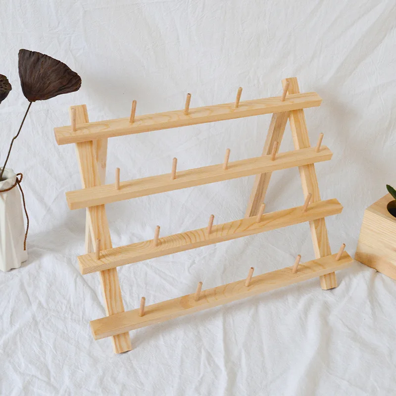 Wooden Spool Thread Rack Sewing Thread Rack Custom Thread Holder Wood ...