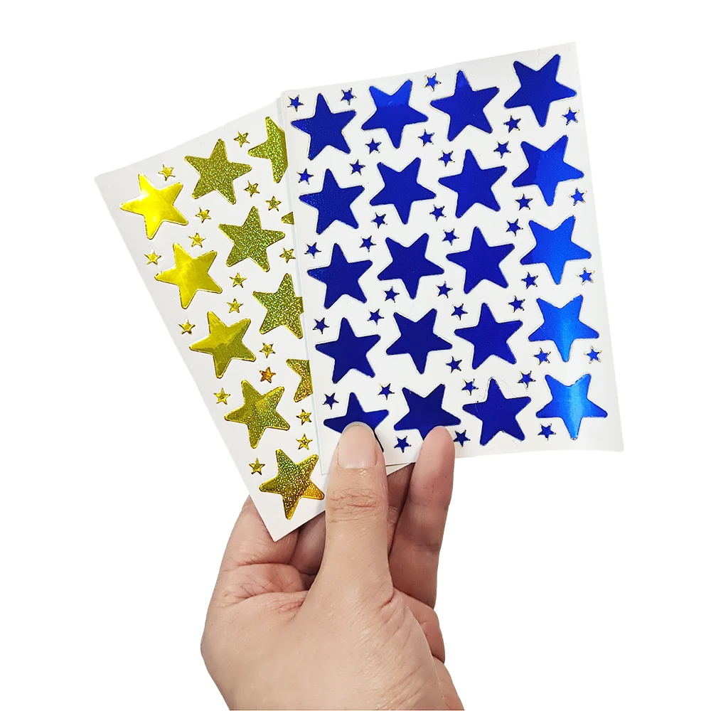 Teacher Shining Star Stickers Label Stickers Five Pointed Star Smiling ...