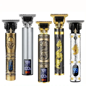 Usb Rechargeable T9 Hair Clipper Professional Baldheaded Electric Hair ...