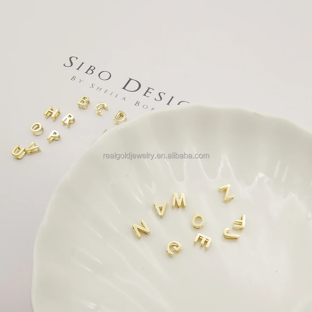 Customized Gold Alphabet Letter Necklaces - 9K, 14K, 18K