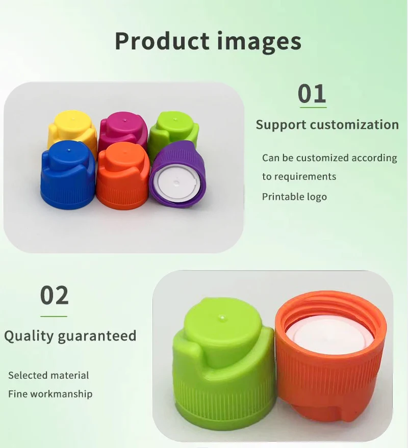 New Design 30mm Powdered Tea Drink Cap Food Grade Plastic Cap for Water ...