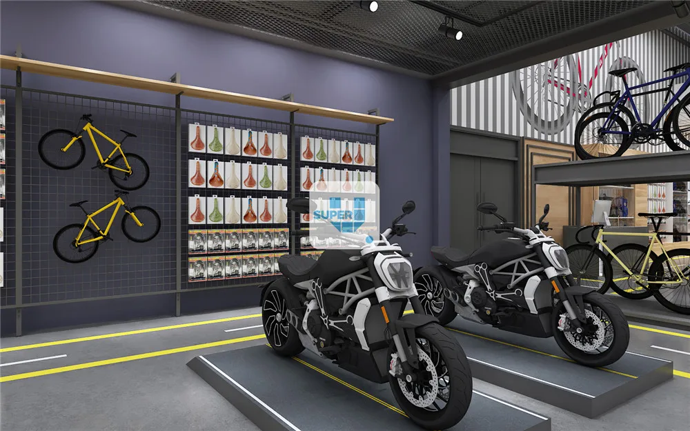 Custom Motorbike Showroom - Fashionable Motorcycle Shop Design