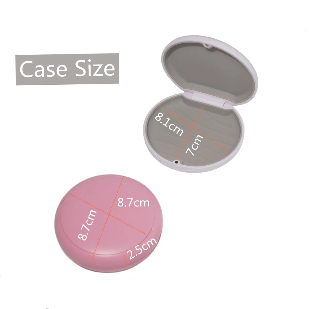 Custom LOGO Orthodontic Aligner Case with Mirror Cute Slim Retainer Case