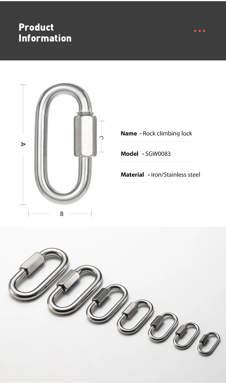 JRSGS Quick Chain Link Chain Connecting Link Curt Threaded Stainless ...