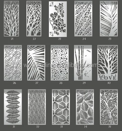 Ylmetal Privacy Screen Laser Cut Decorative Steel Privacy Panel Metal ...