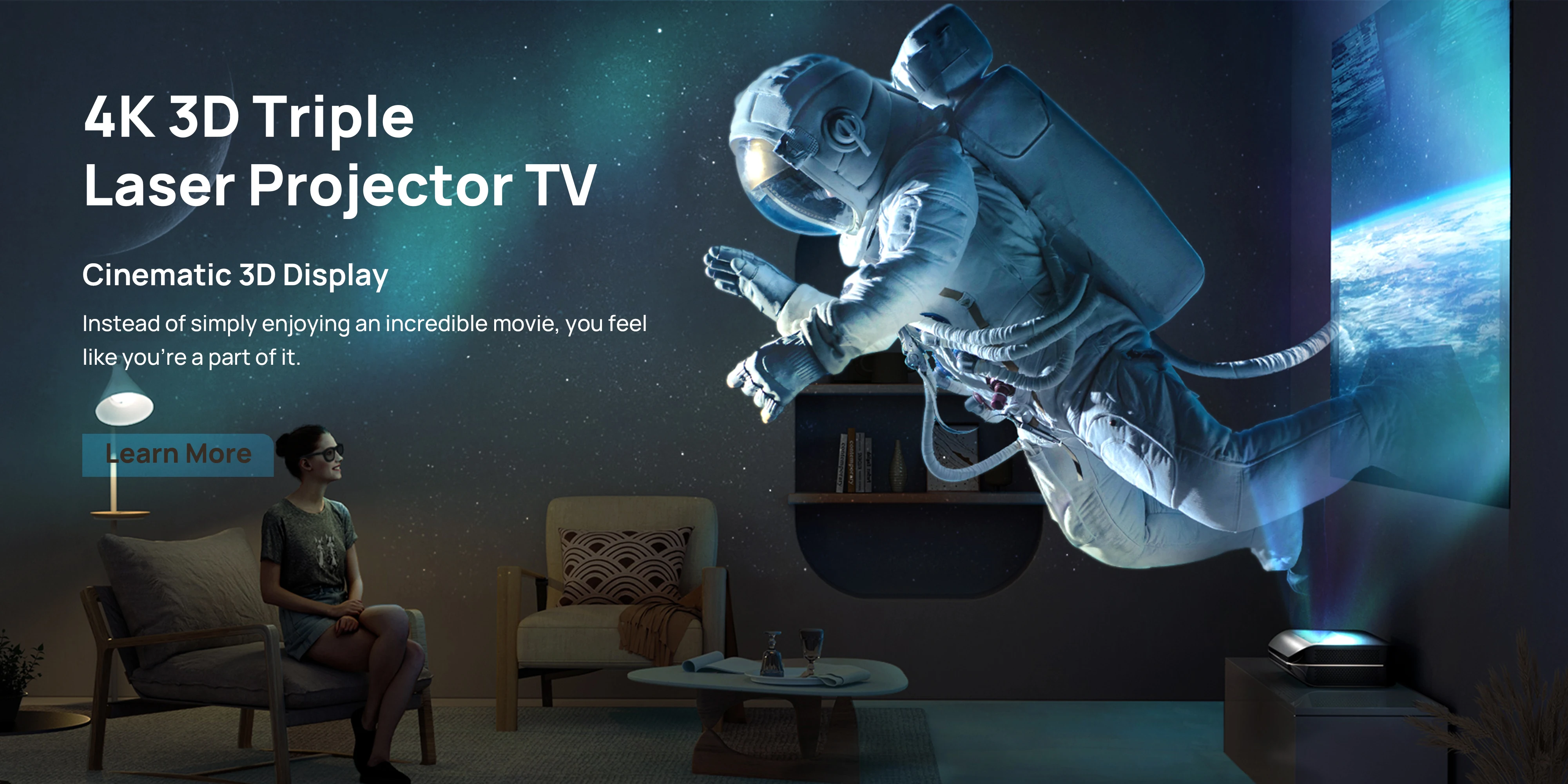 Ultra Short Throw Projector 3500 Ansi Lumen Triple Laser Ust Global ...