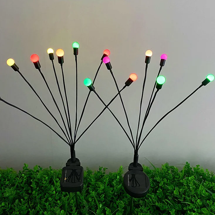 Outdoor Waterproof Solar Firefly Lamp 6/8/10 Heads Led Solar Garden Lights For Courtyard Pathway ...