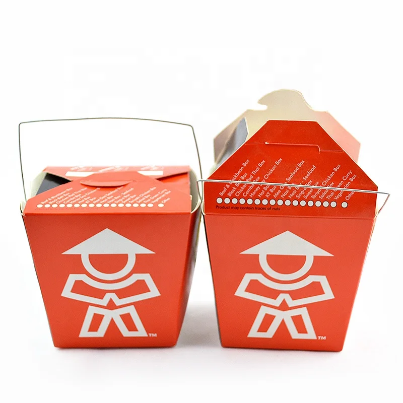 Customizable Food Take-away Packaging Boxes Rice Noodles Packaging Box ...