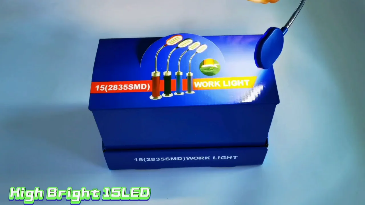 Aluminum Alloy 15 Led Flexible Magnetic Table Flashlight Work Light For ...