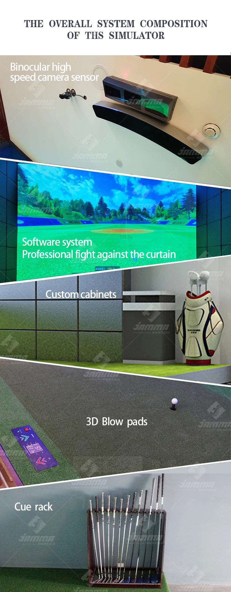 Professional Indoor Golf Simulator 3d Golf Simulator Interactive ...
