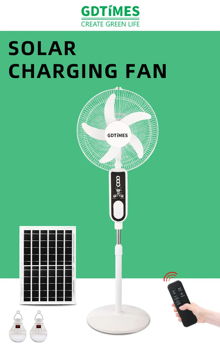 GDTIMES Solar Fan - Efficient Cooling with Remote Control