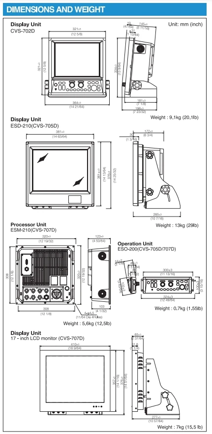 Koden CVS-707D Digital Fish Finder - High Quality & Large Screen