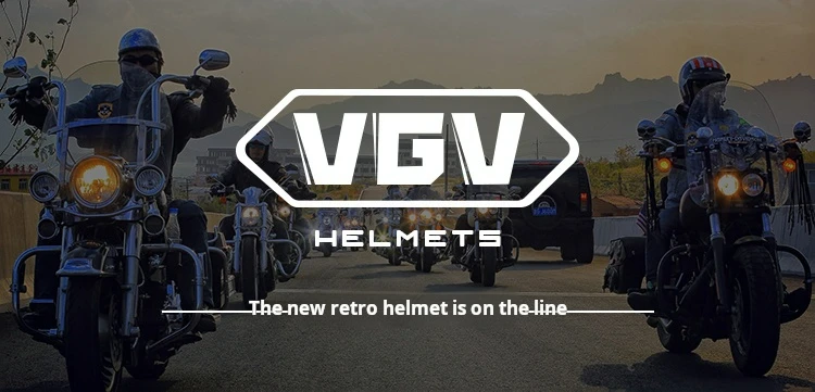 Classic Vintage Harley Adventure Travel Rider Full Face Helmet Double ...