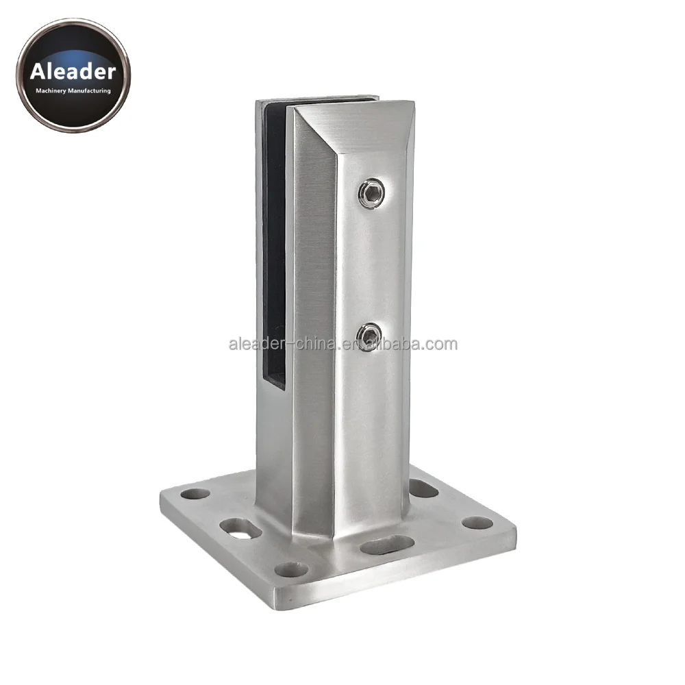 Aleader Fixed Clip Staircase Guardrail Handrail Railing Accessories Stainless Steel Square Fish ...
