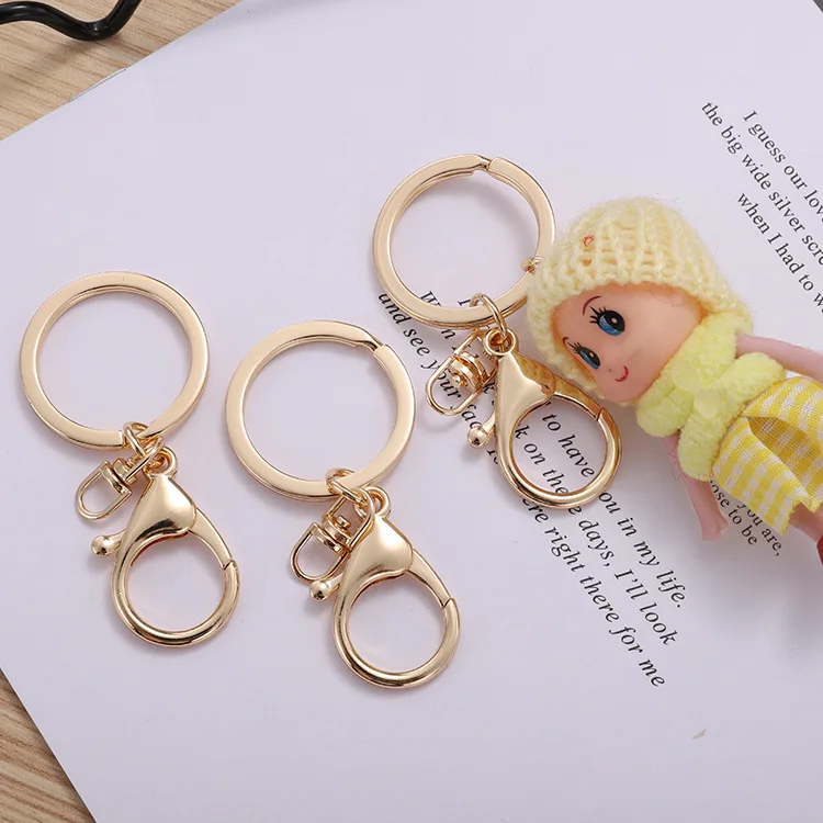 DIY KeyChain Kits Key Ring Rotary Hanging Chain Hoops Hardware ...