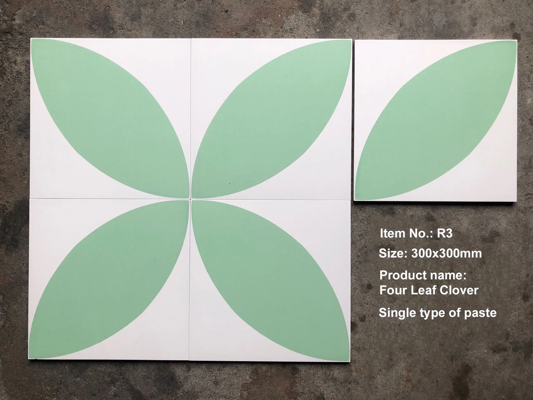 Concise Black and White Art Flower Tile - Non-Slip Ceramic Floor Tiles ...