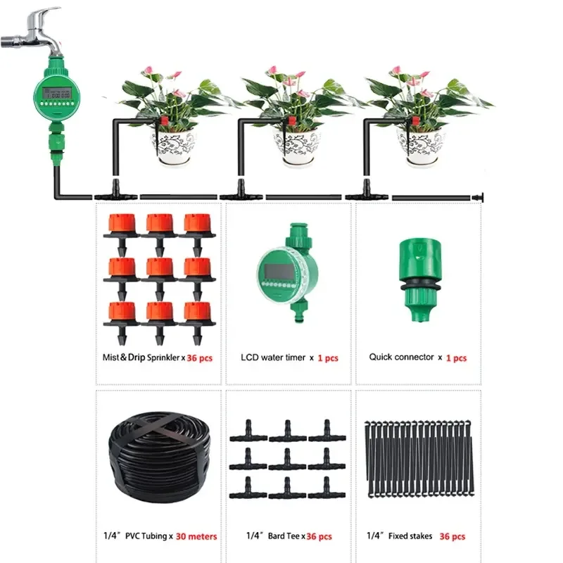 10M 20M 30M 50M Dripping Garden Spray Kit Sprinkler Drip System ...