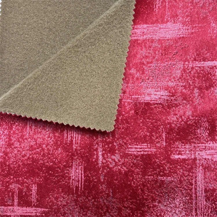 Modern 100% Polyester Woven Velvet Fabric Sofa Set Breathable Knitted ...