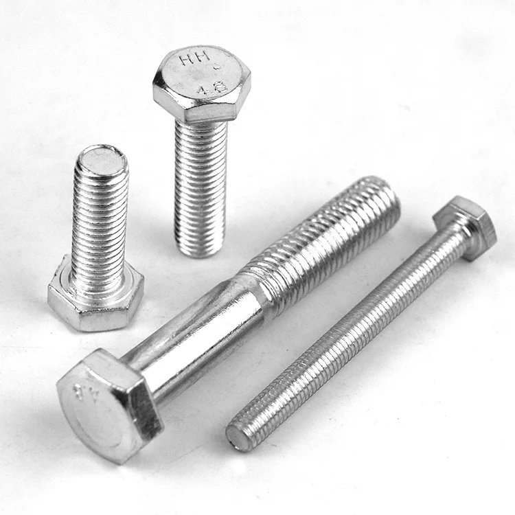 DIN6921 Galvanized Zinc-Plated Gi Grade 8.8 10.9 12.9 Hexagon Bolt High ...