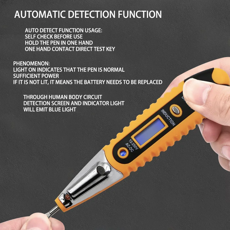 12v-220v Dc & Ac Voltage Detector Pen: Intelligent Induction ...