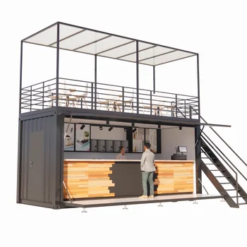 Mobile Pop-up Coffee Shop Container Design 20ft Prefabricated Food ...